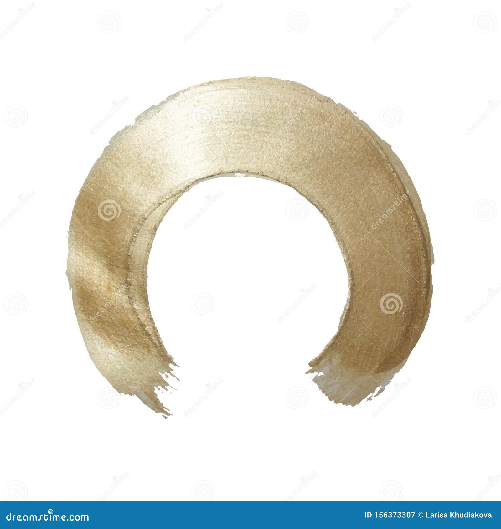 Silver Paint Brush Stroke On White Background. Vector Illustration ...