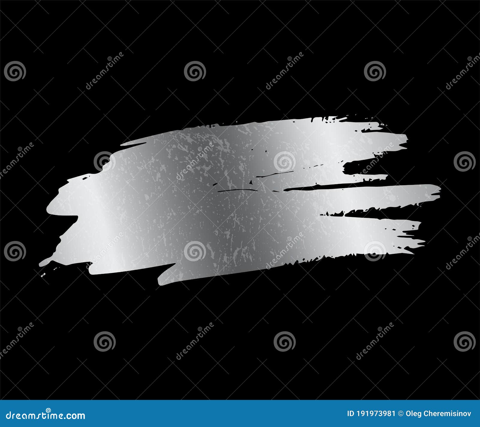 Silver Paint Brush Stain Or Smudge Stroke And Abstract Paintbrush ...