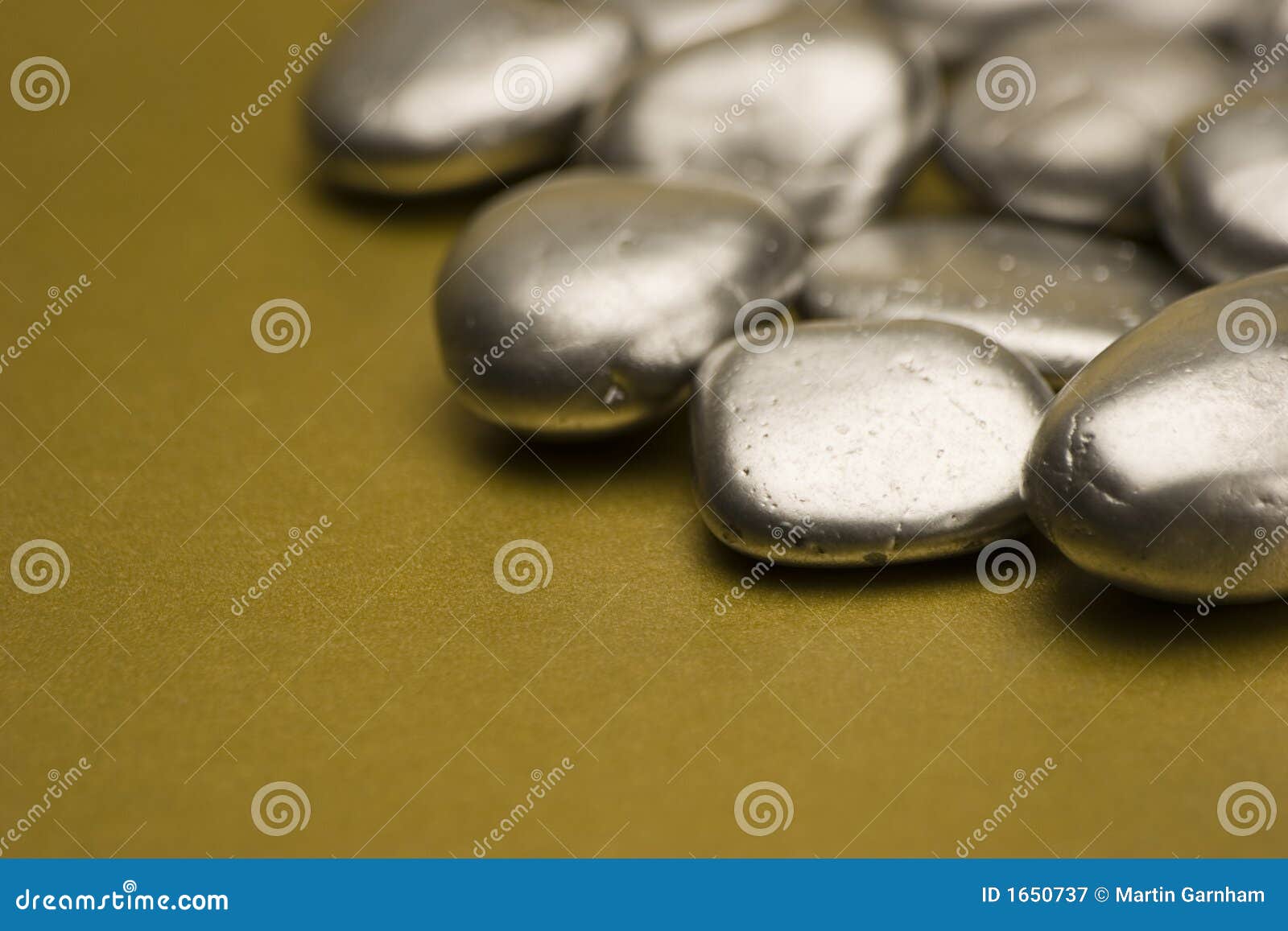 Silver painted stones stock image. Image of natural, abstract - 1650737