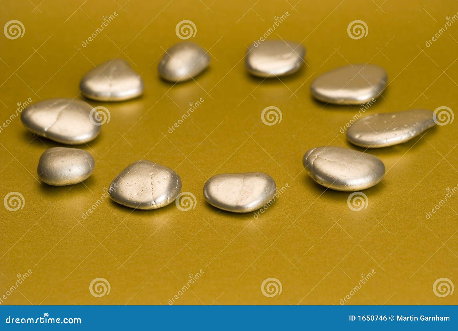 Silver painted stones stock photo. Image of composition - 1650746
