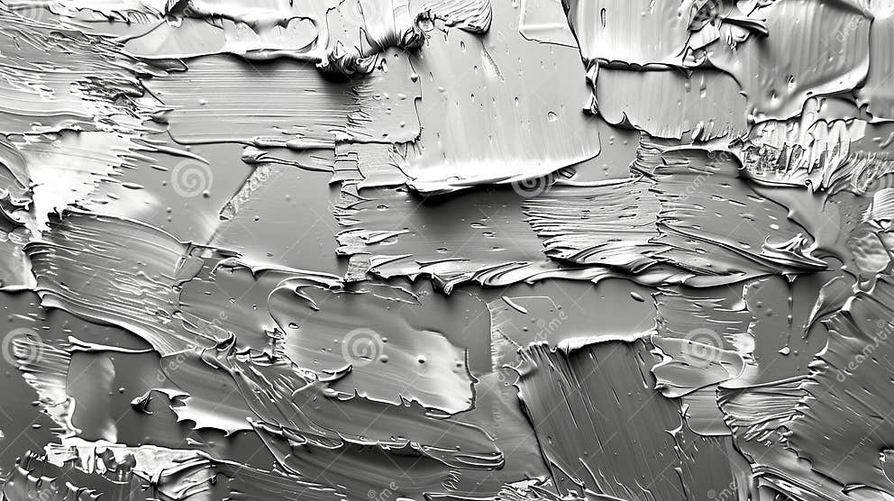 Silver Painted Texture Reveals Prominent Brush Strokes, Creating a ...