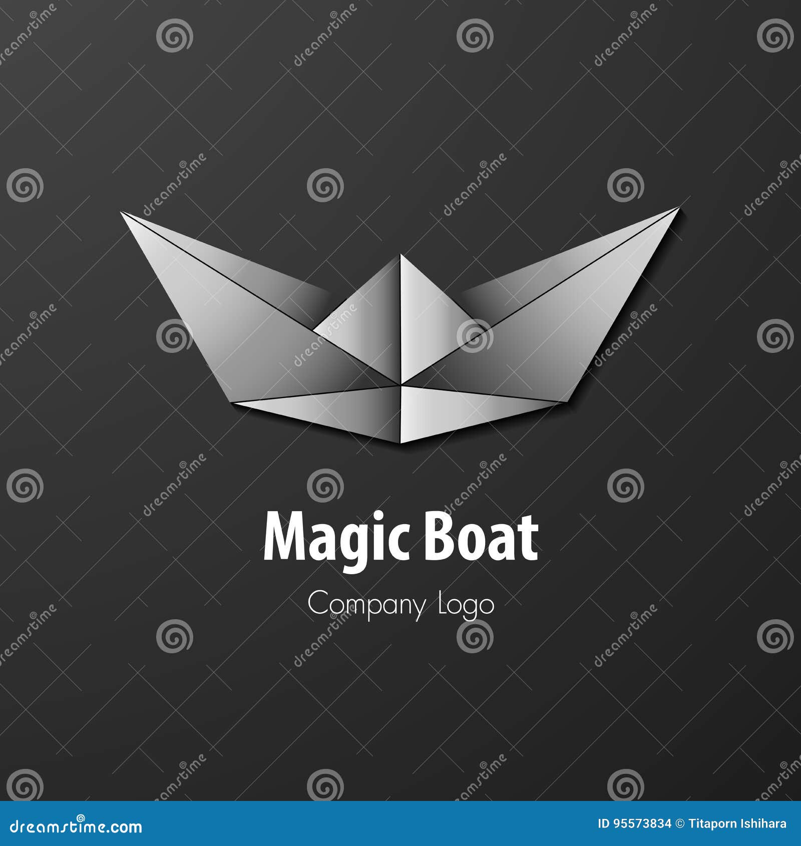 Silver Paper Boat Logo Vector Stock Vector - Illustration of ship ...