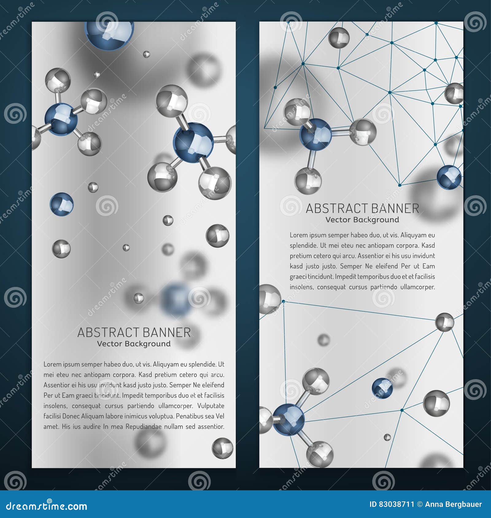 Silver Particles Banners stock vector. Illustration of connect - 83038711