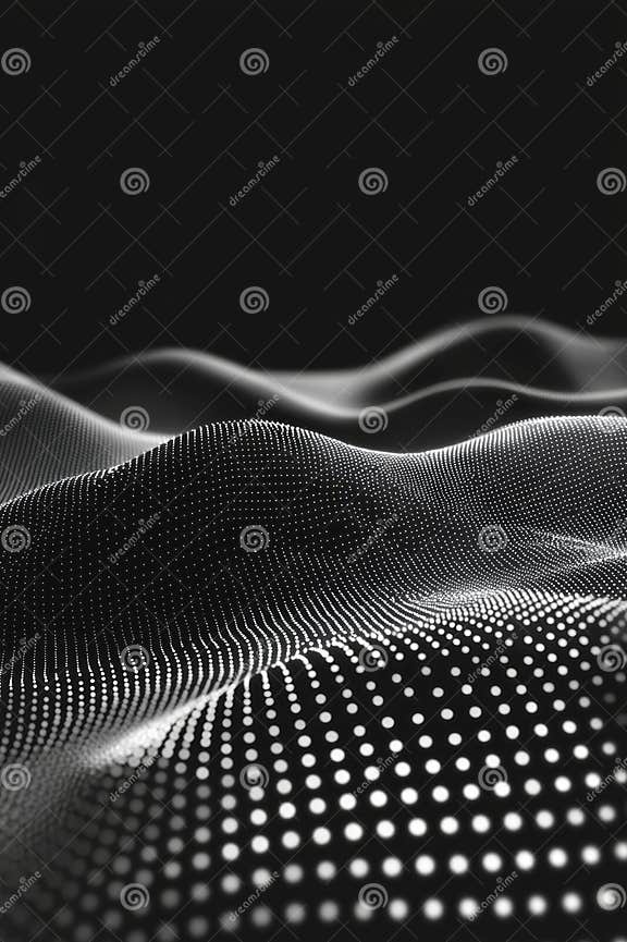 Silver Particles Form a Captivating Wave Pattern Across a Dark Backdrop ...