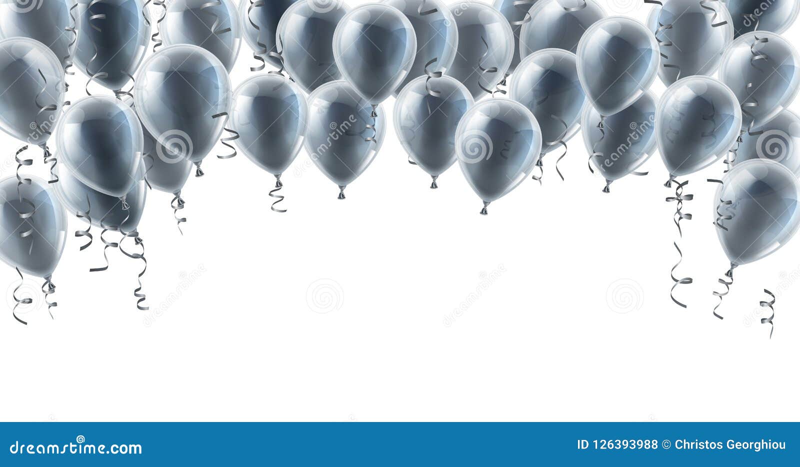 Silver Party Balloons Background Stock Vector - Illustration of ...