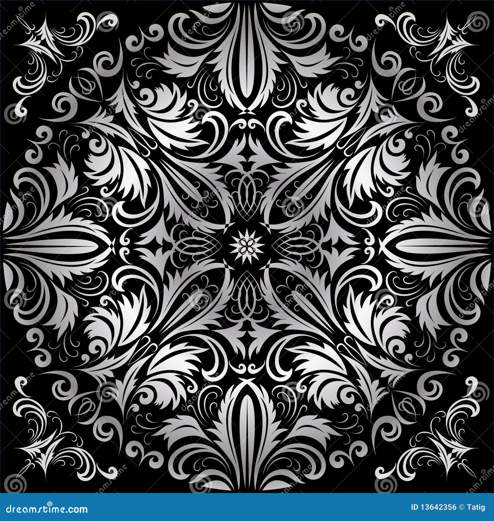 Silver pattern stock vector. Illustration of design, abstract - 13642356
