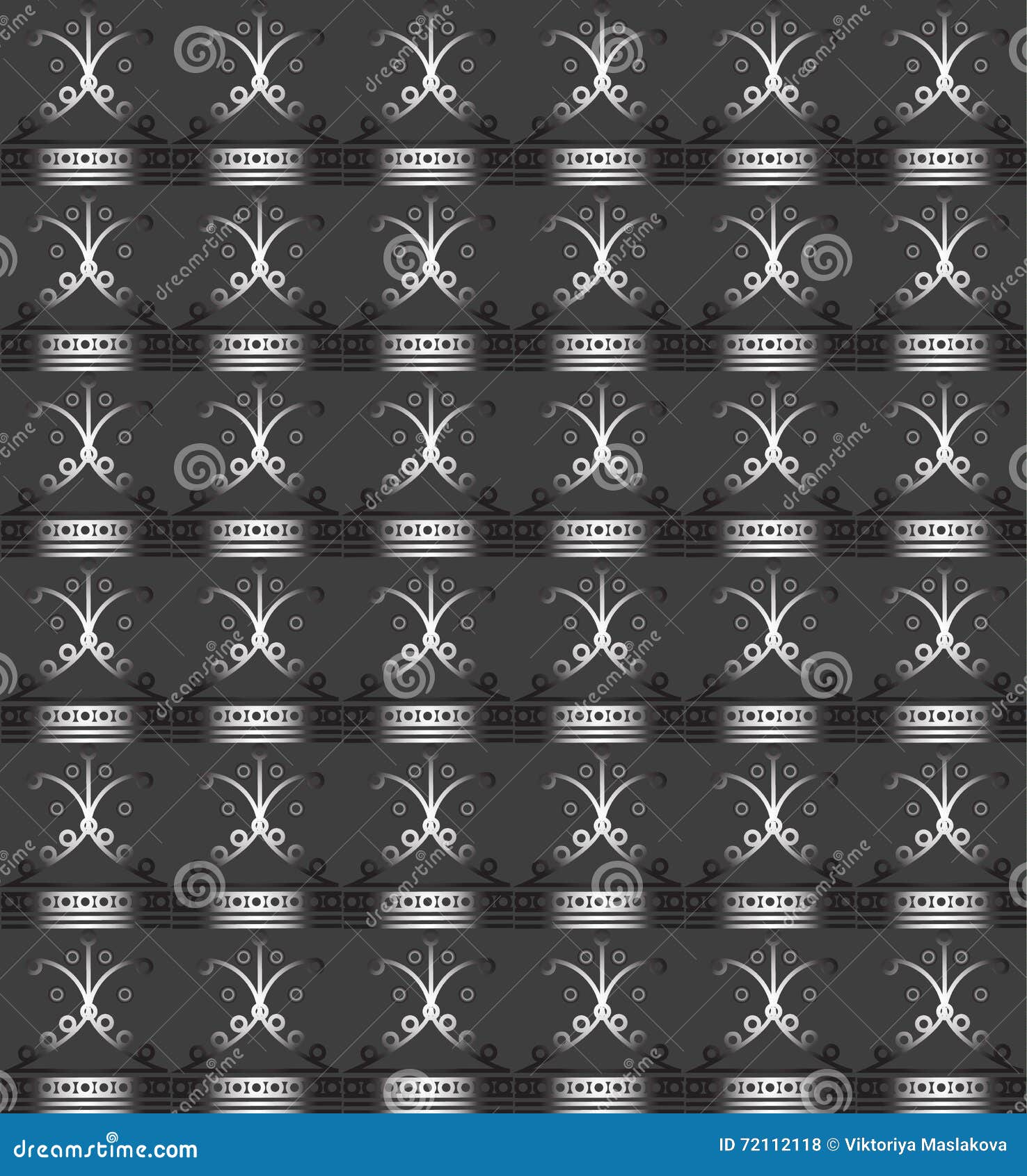 Silver pattern stock vector. Illustration of metallic - 72112118