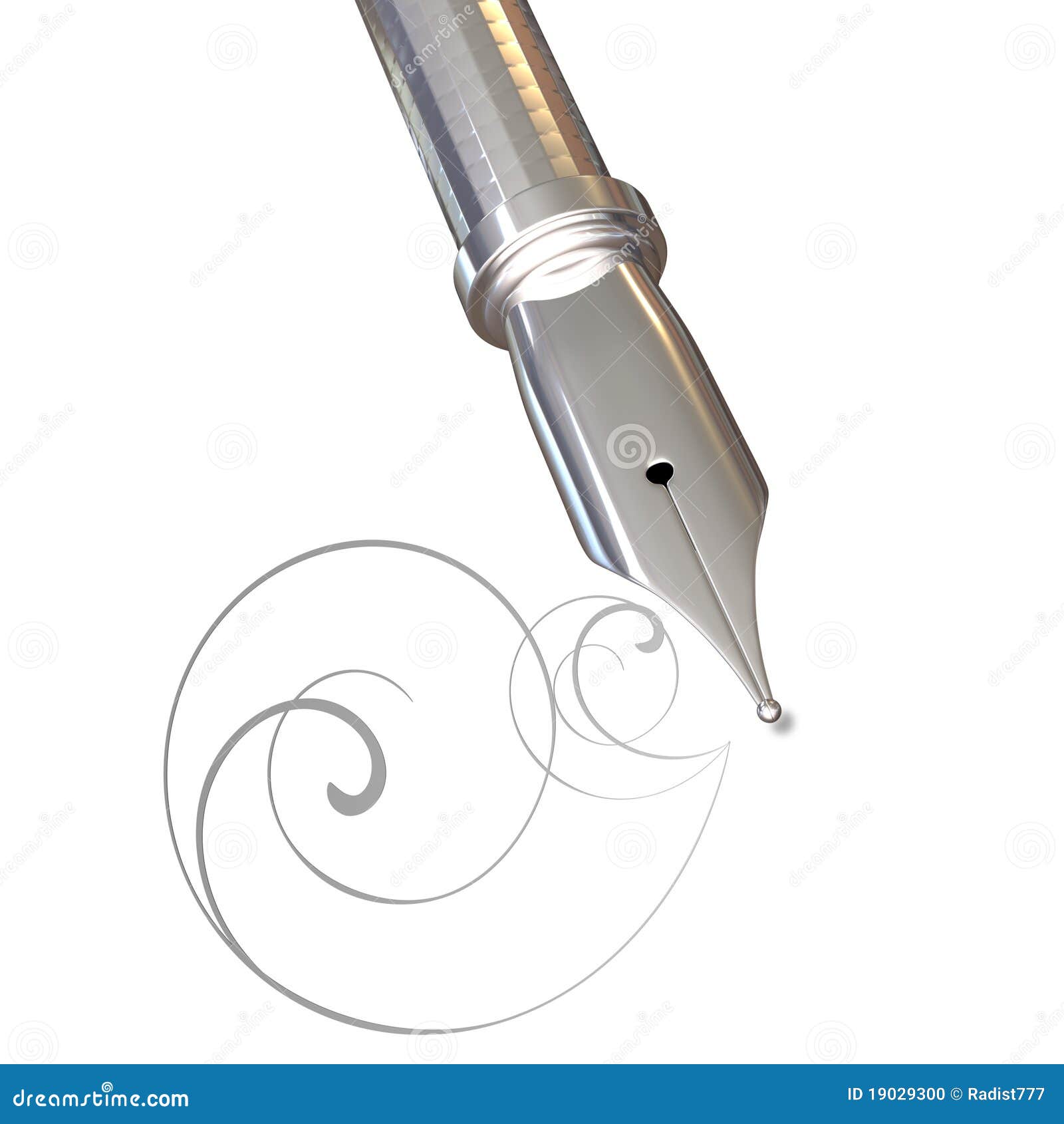 Silver Pen Royalty-Free Illustration | CartoonDealer.com #19029300
