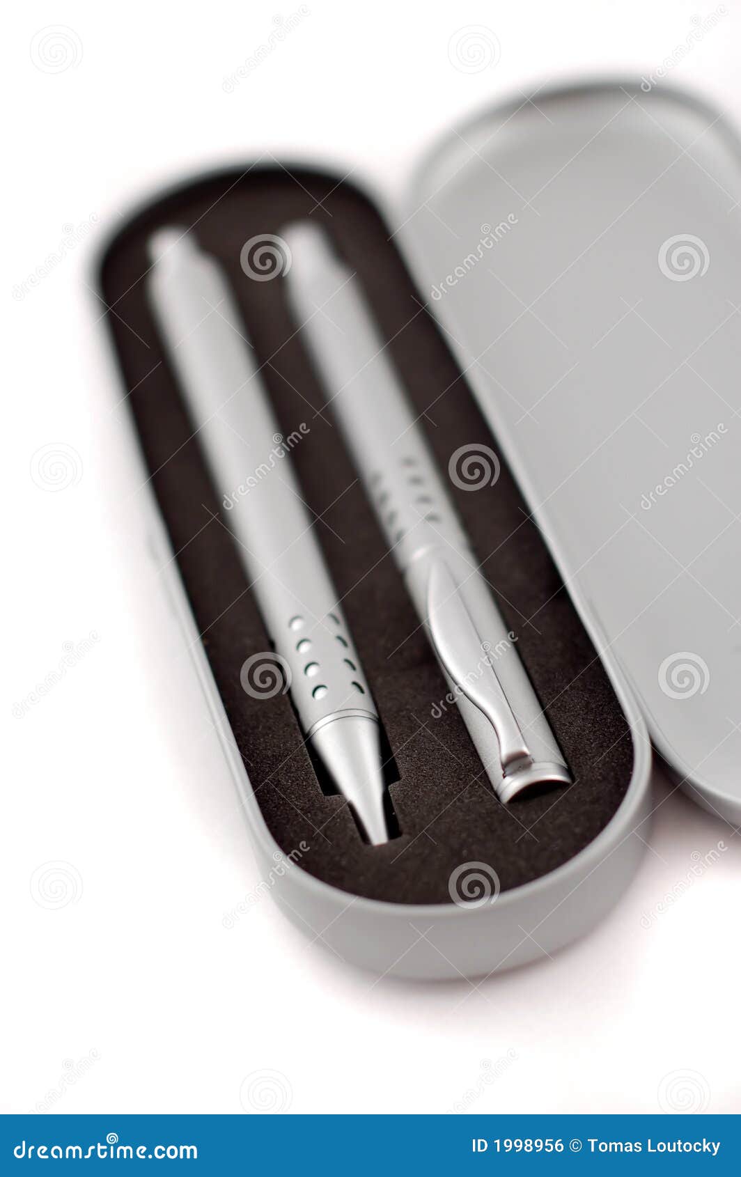 Silver pen stock photo. Image of luxurious, tool, office - 1998956