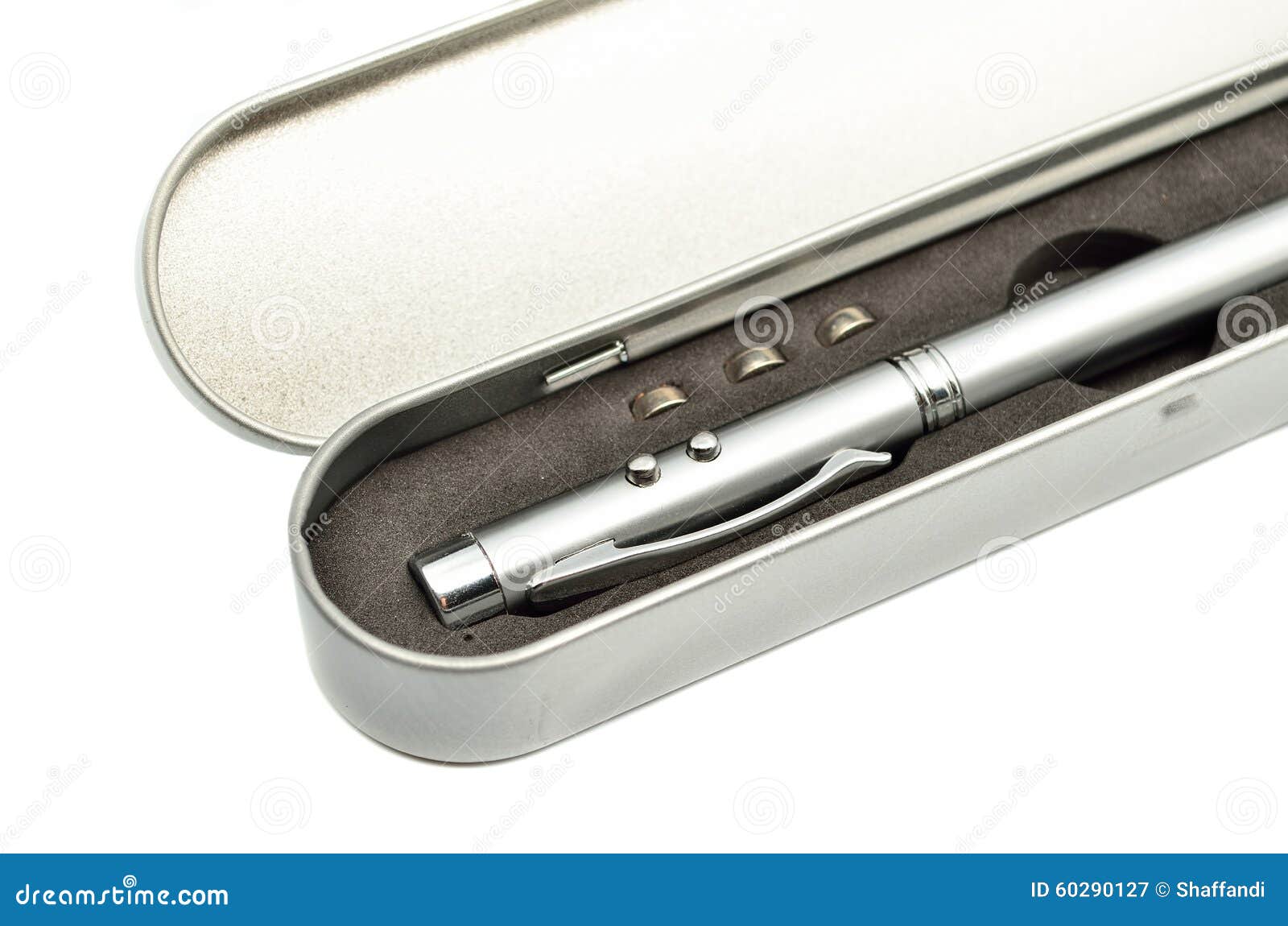 Silver pen stock image. Image of business, ballpoint - 60290127