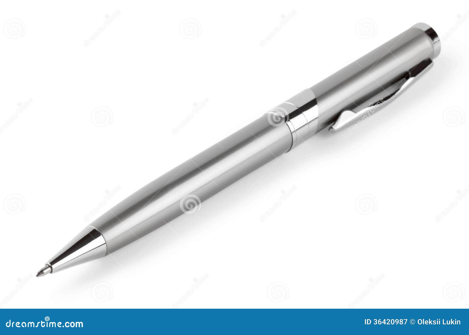 Silver pen stock image. Image of office, black, writing - 36420987