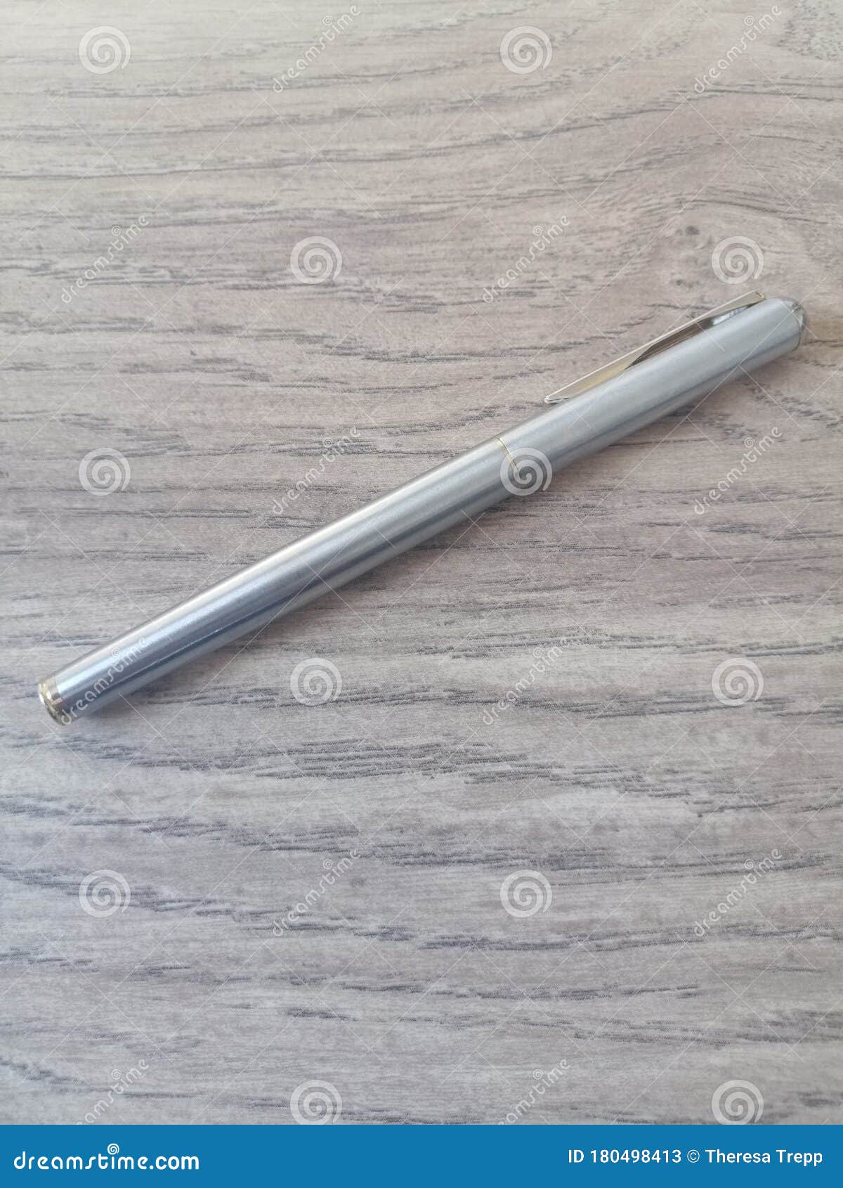 Silver pen for writing stock image. Image of machine - 180498413