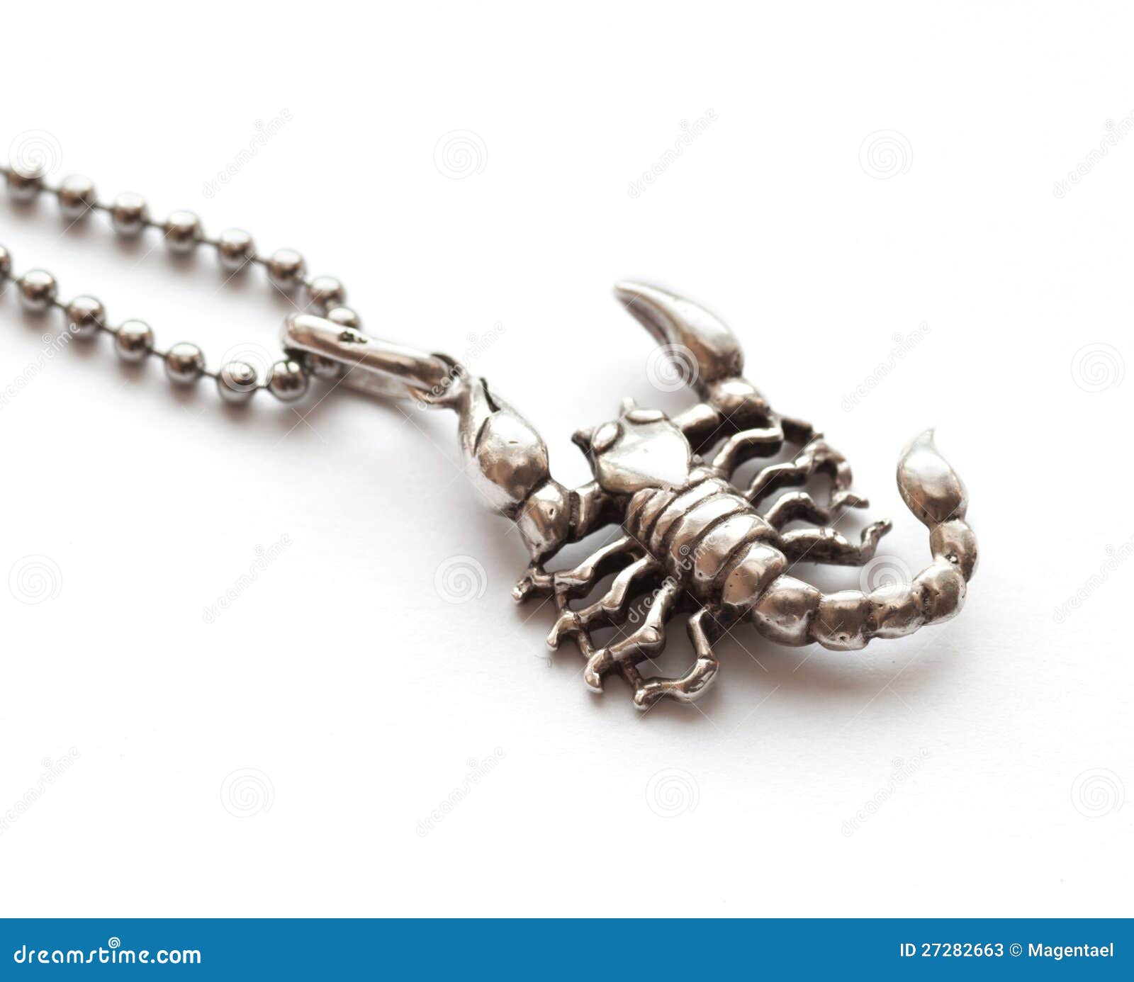 Silver pendant scorpion stock image. Image of crawler - 27282663