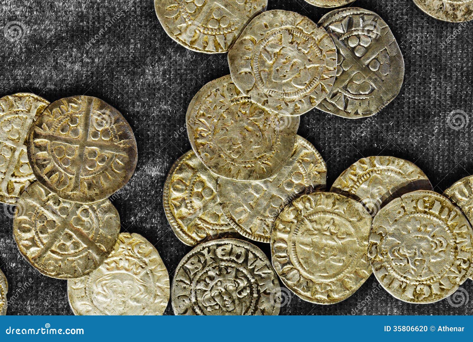 Silver pennies stock photo. Image of london, cross, english - 35806620