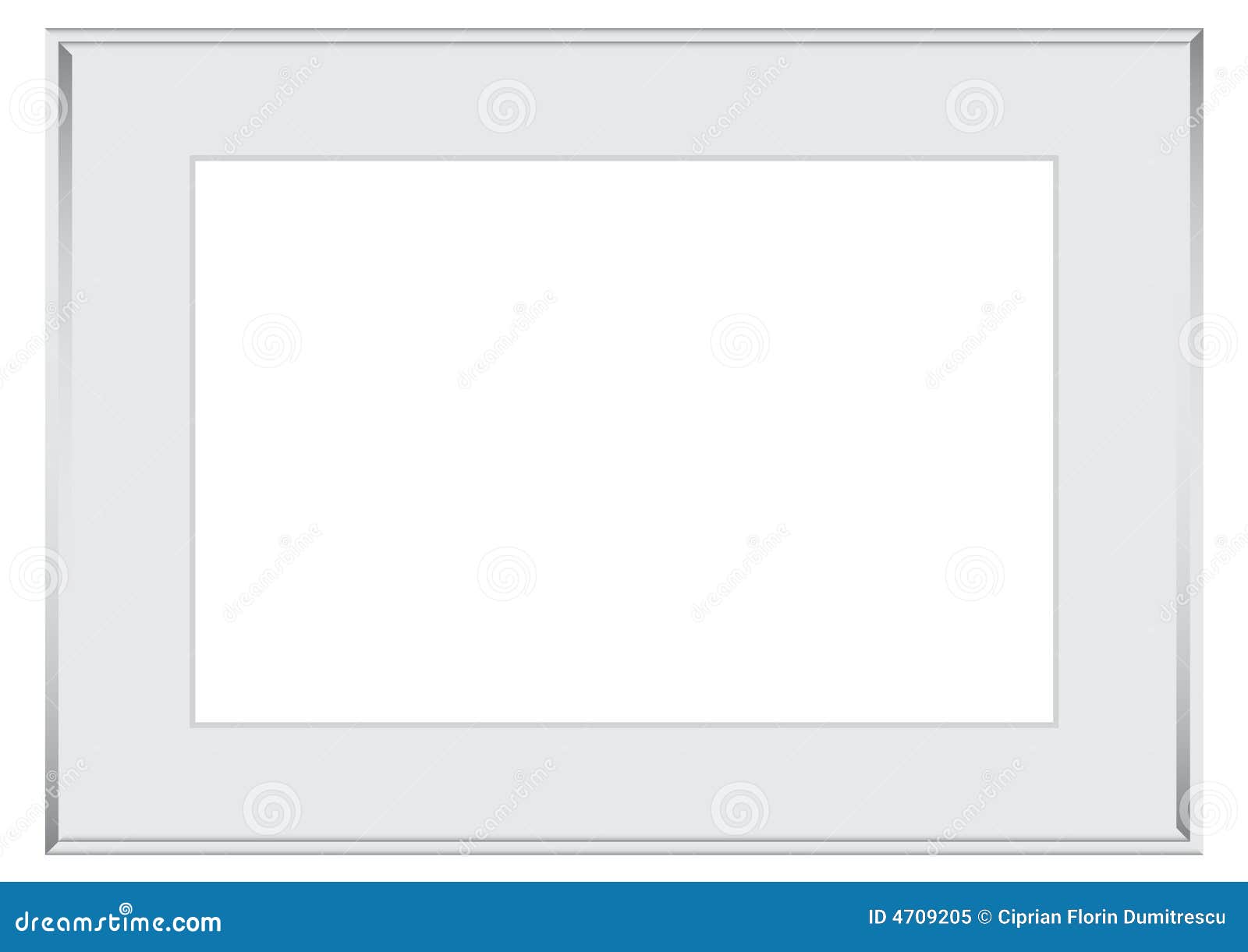 Silver Photo Frame On Dark Background With Luxury Style. Aluminum Frame ...