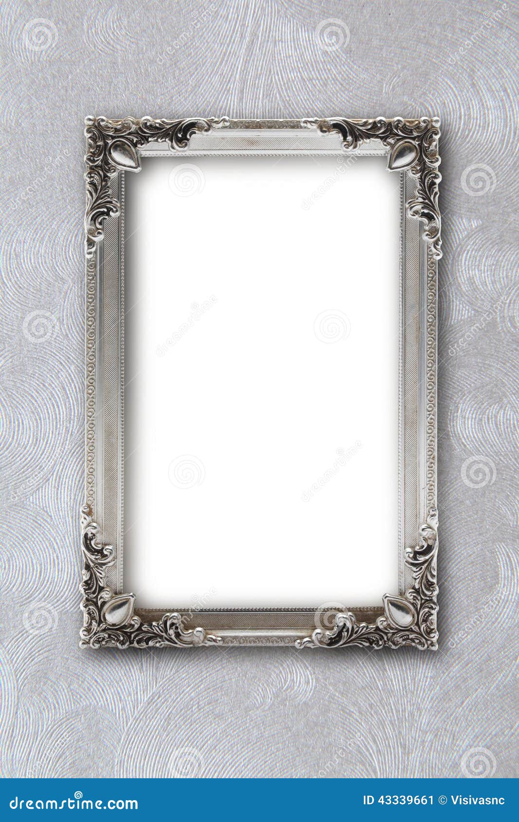 Silver Picture Frame on Background with Effects Stock Image - Image of ...