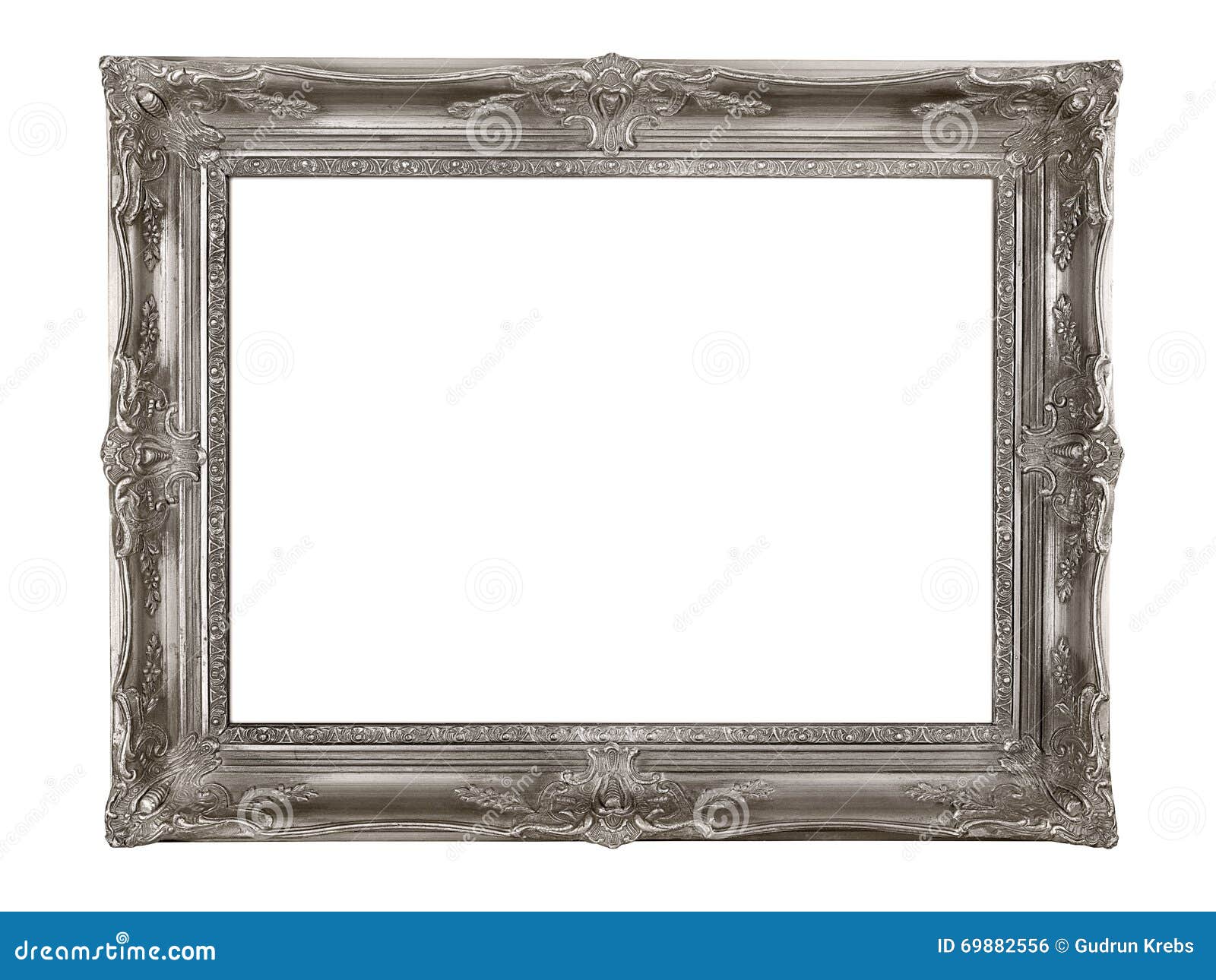 Silver picture frame stock photo. Image of design, monochrome - 69882556