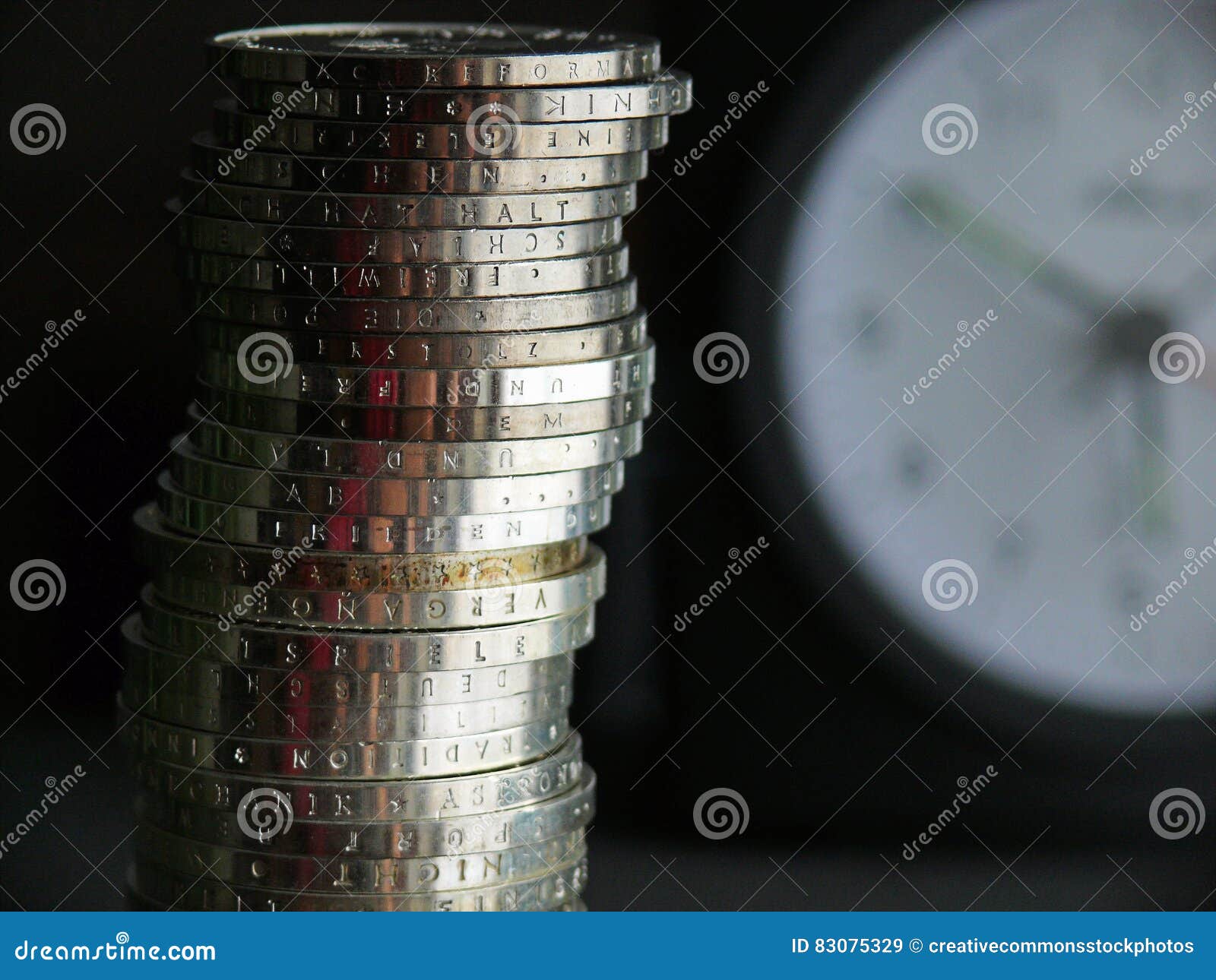 Silver Piled Coins Picture. Image: 83075329