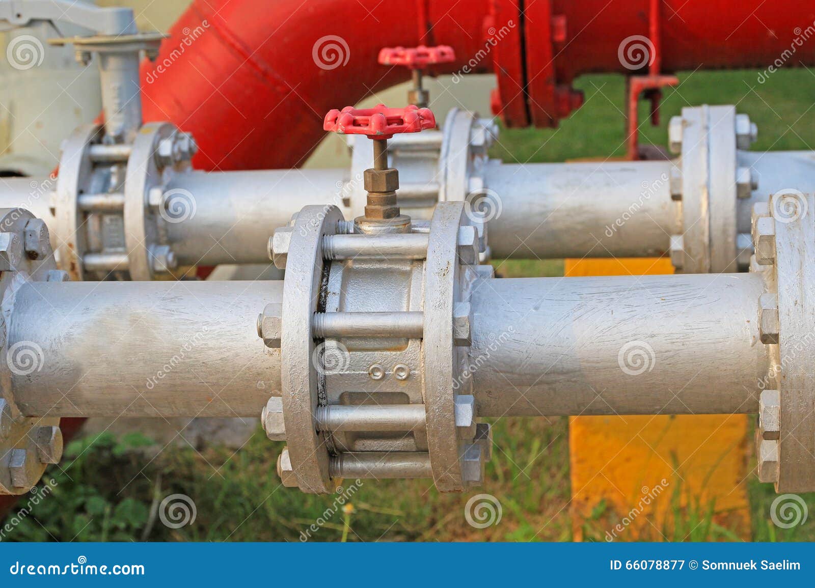 Silver. pipe valve water stock image. Image of control - 66078877