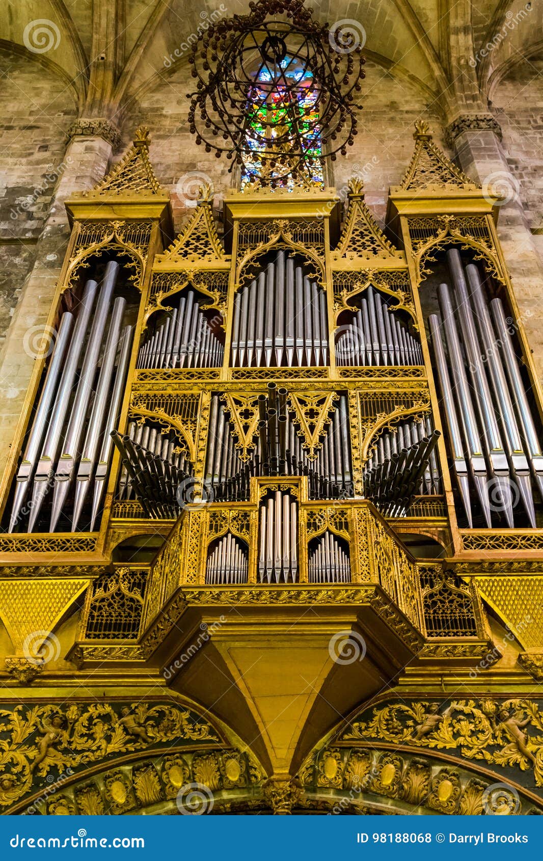 Silver Pipes in Gold stock photo. Image of saint, gold - 98188068