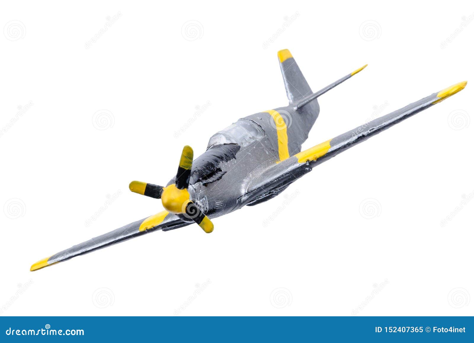 Silver Plastic Plane Isolated on the White Background Stock Image ...