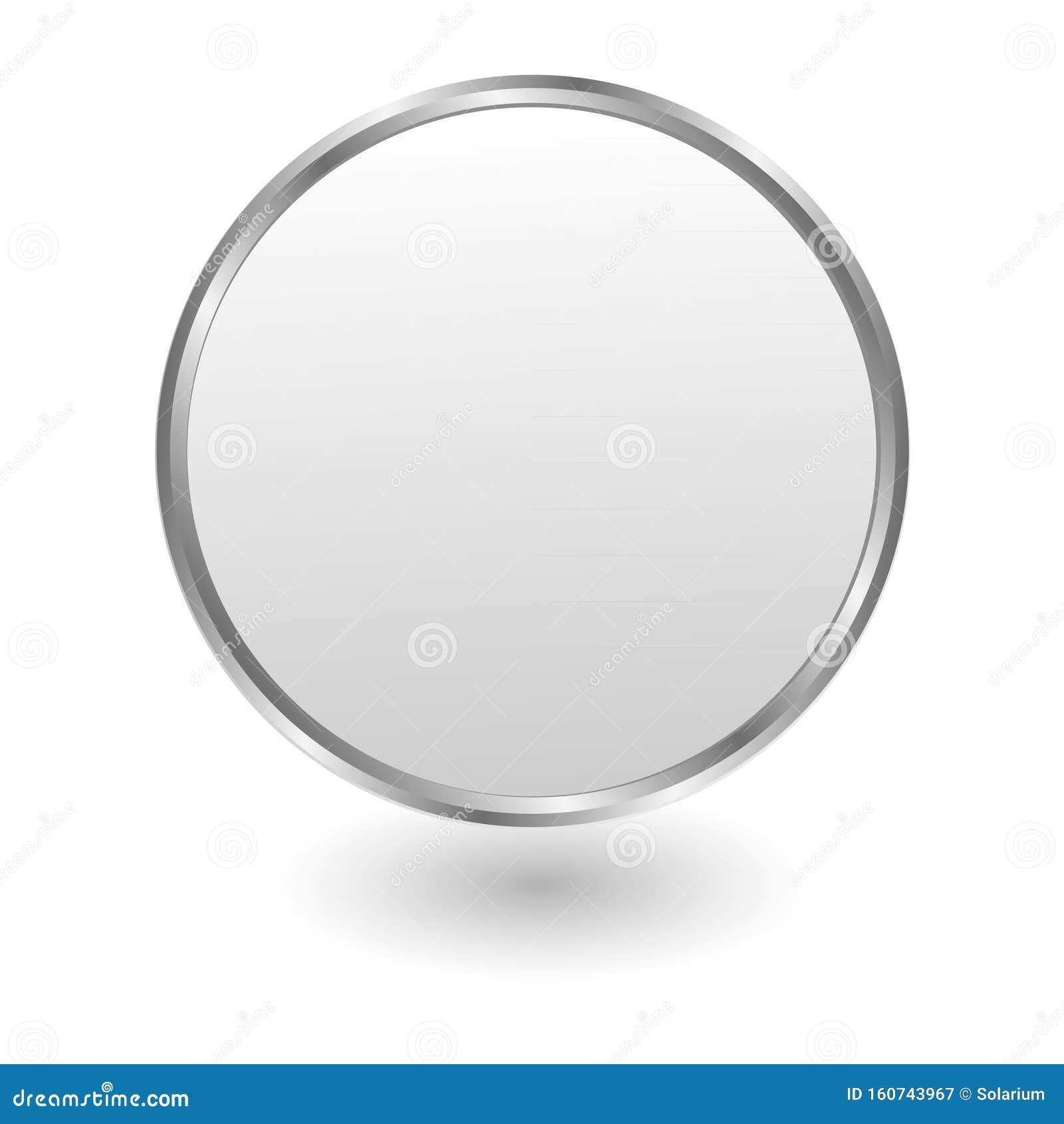 Silver plate stock vector. Illustration of clip, steel - 160743967