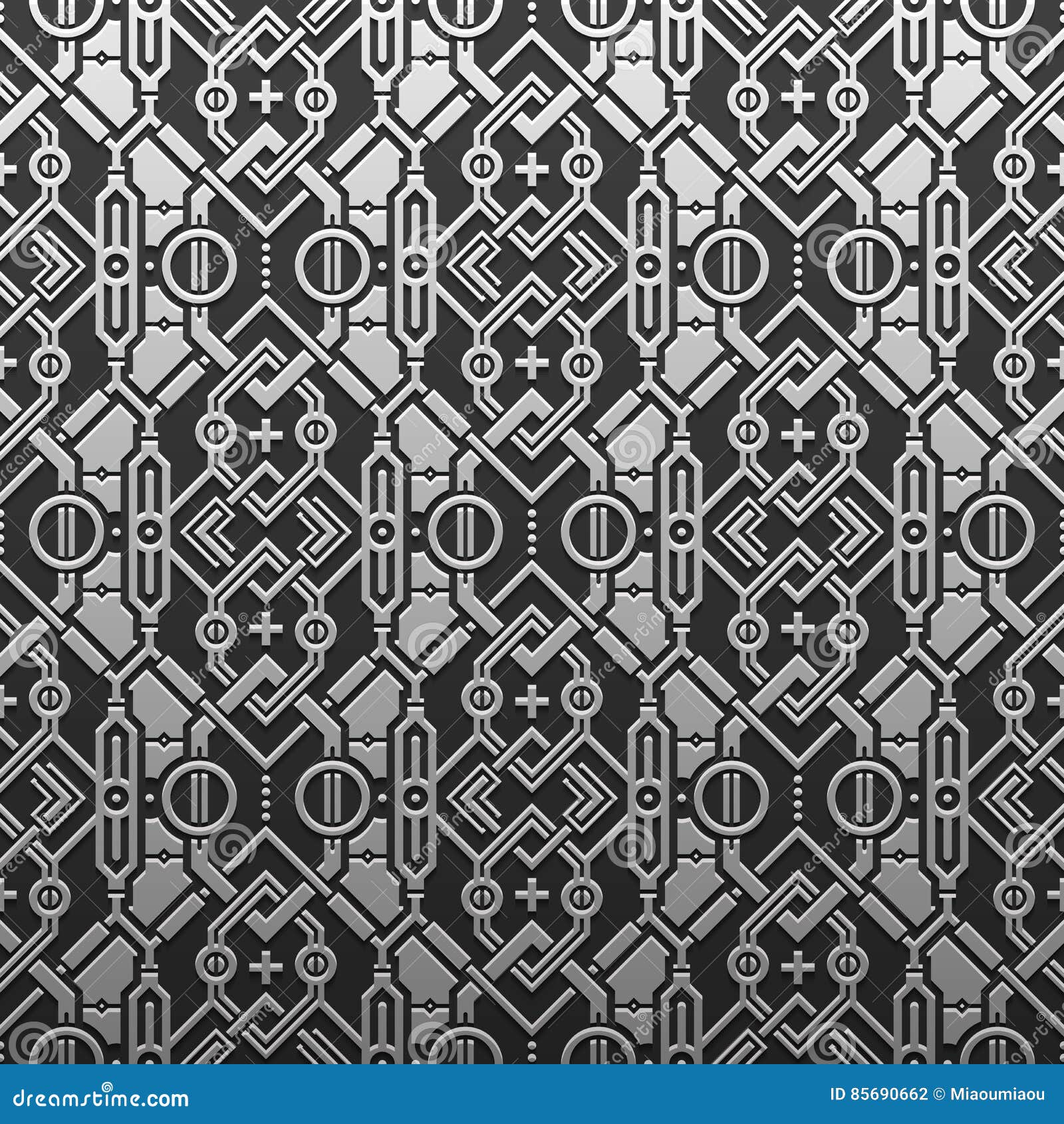 Silver/platinum Metallic Background with Geometric Pattern Stock Vector ...