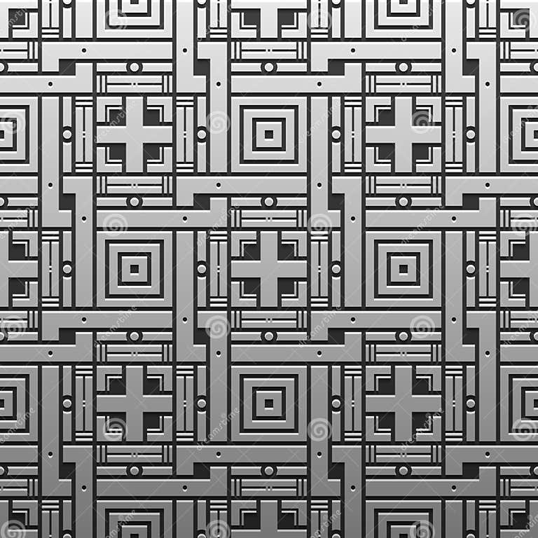 Silver/platinum Metallic Background with Geometric Pattern Stock Vector ...