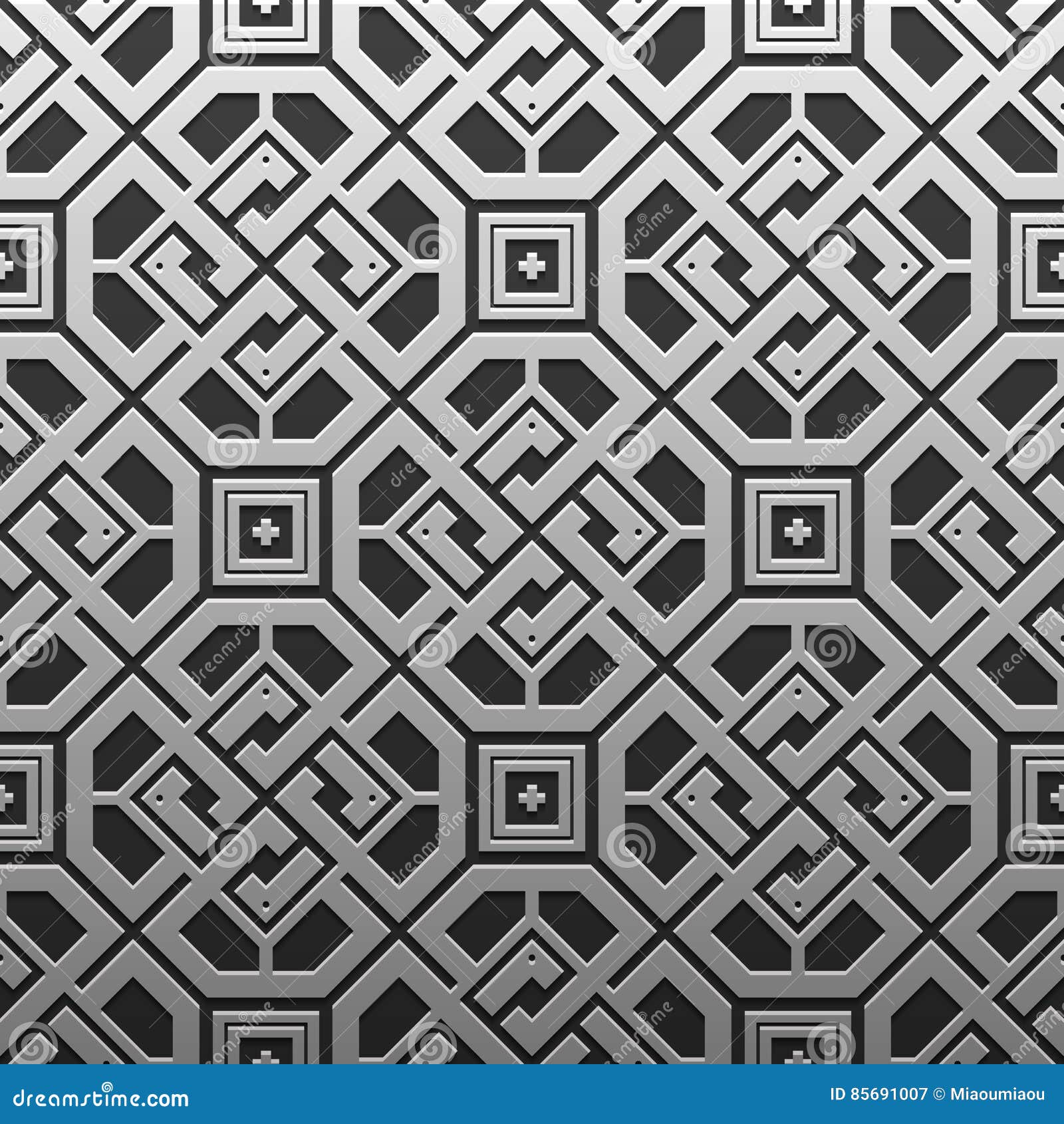 Silver/platinum Metallic Background with Geometric Pattern Stock Vector ...