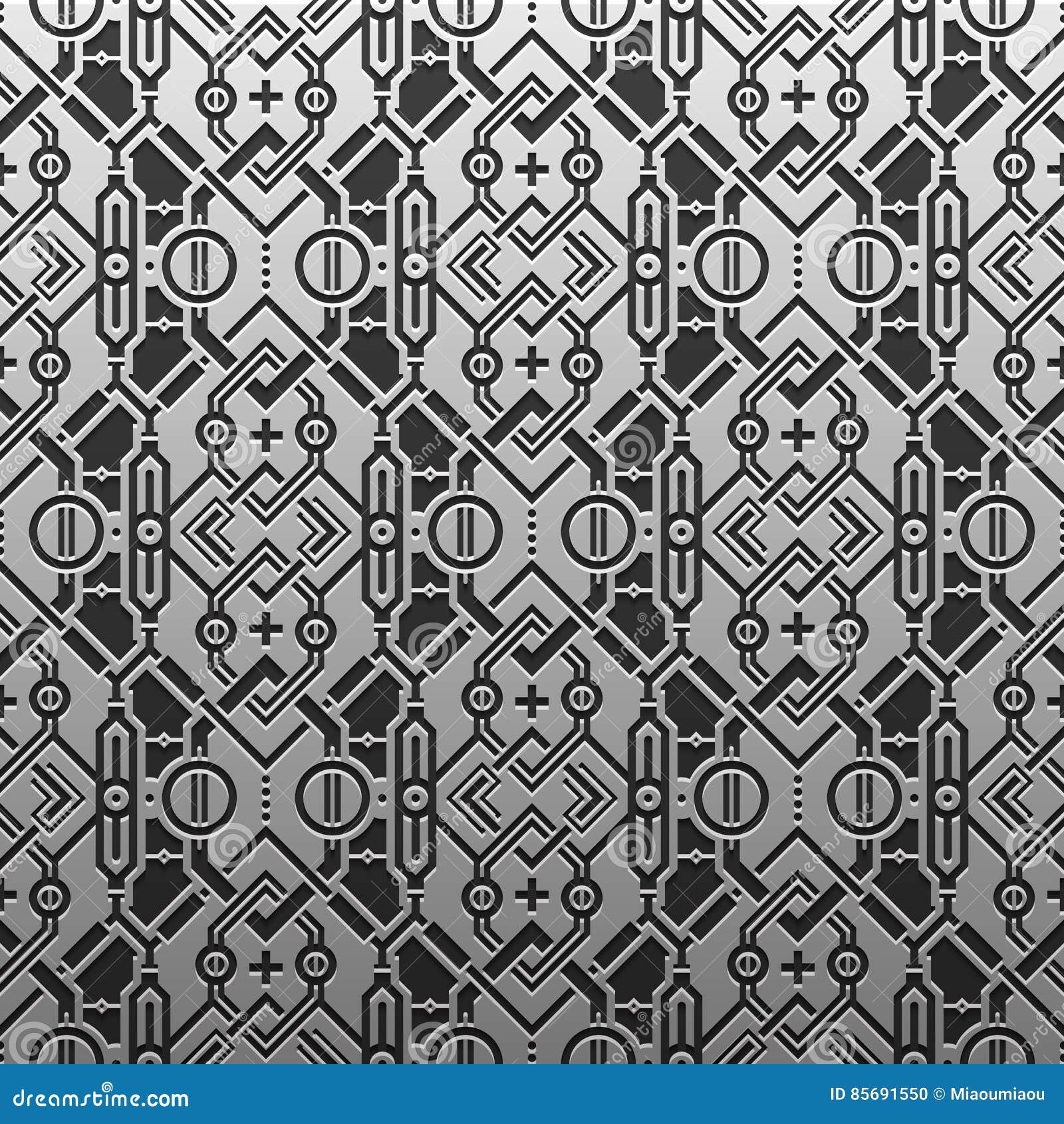 Silver/platinum Metallic Background with Geometric Pattern Stock Vector ...