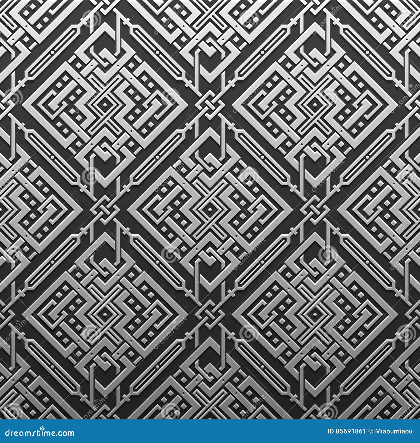 Silver/platinum Metallic Background with Geometric Pattern Stock Vector ...