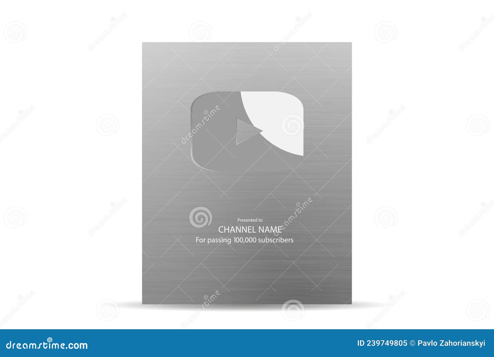 Silver Play Button Award. Vector Illustration EPS 10. Stock Vector ...