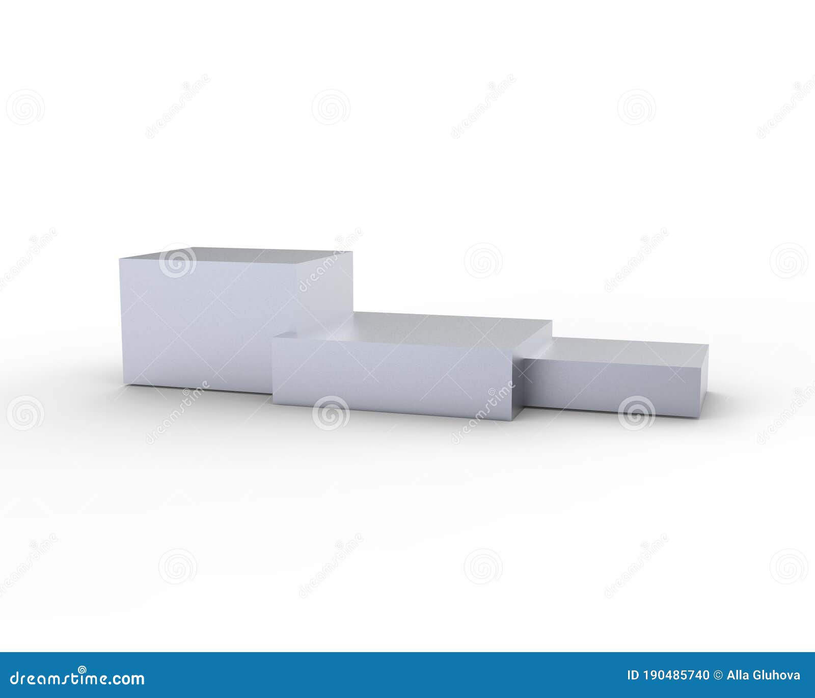 Silver Podium, Stand, Pedestal for AdvertisingEmpty Winners Podium with ...