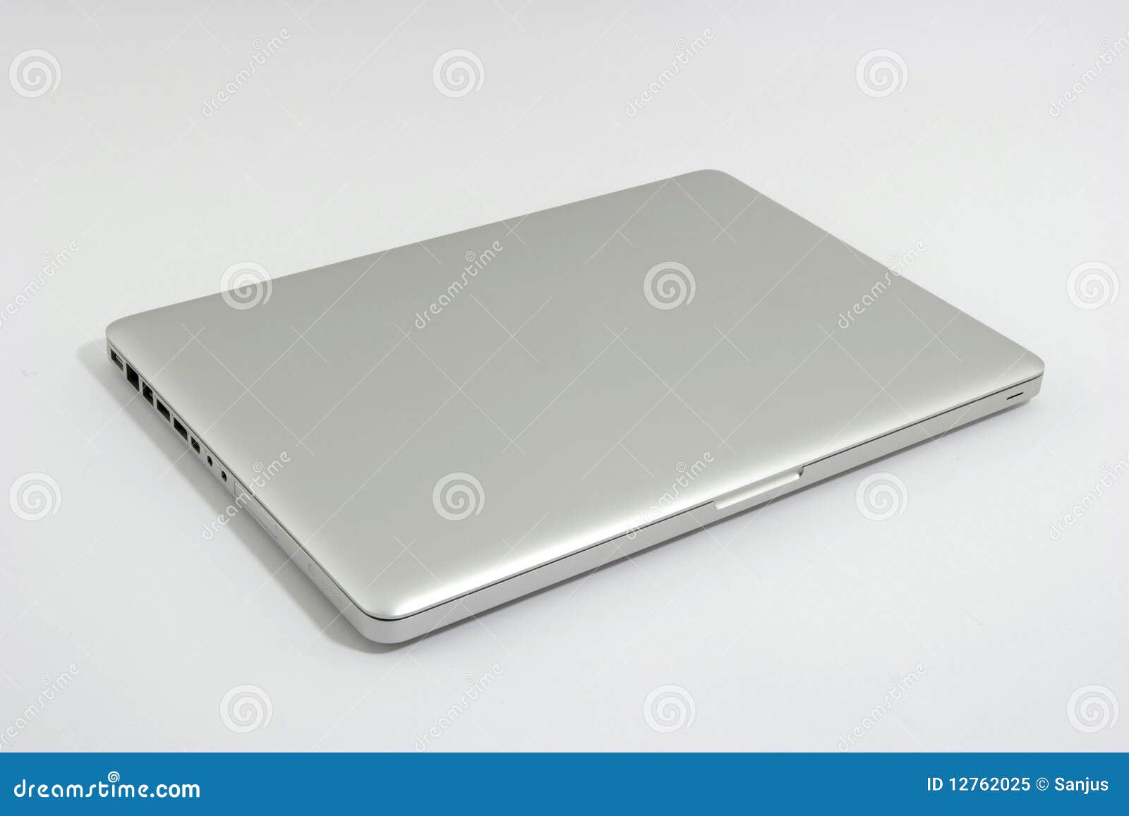 Silver portable computer stock image. Image of monitor - 12762025