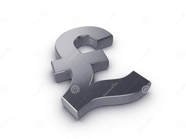 Silver pound symbol stock illustration. Illustration of fortune - 13262236