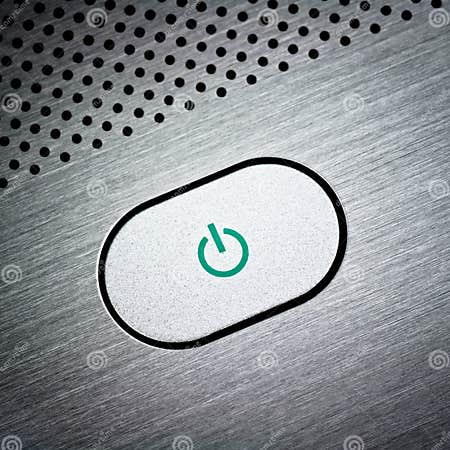 Silver power button stock image. Image of plate, sign - 20277141