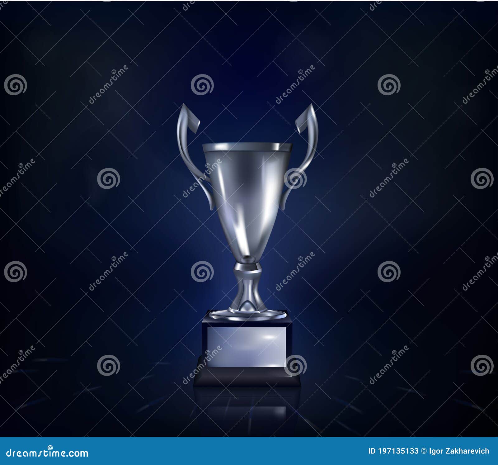 Silver Premium Cup Shining in the Light Stock Vector - Illustration of ...