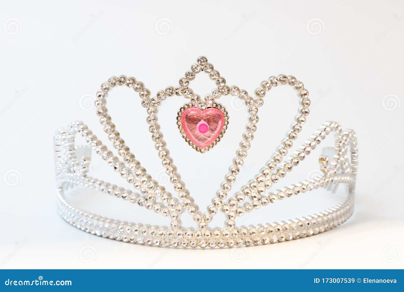 Silver Princess Crown On The White Background Stock Image - Image of ...