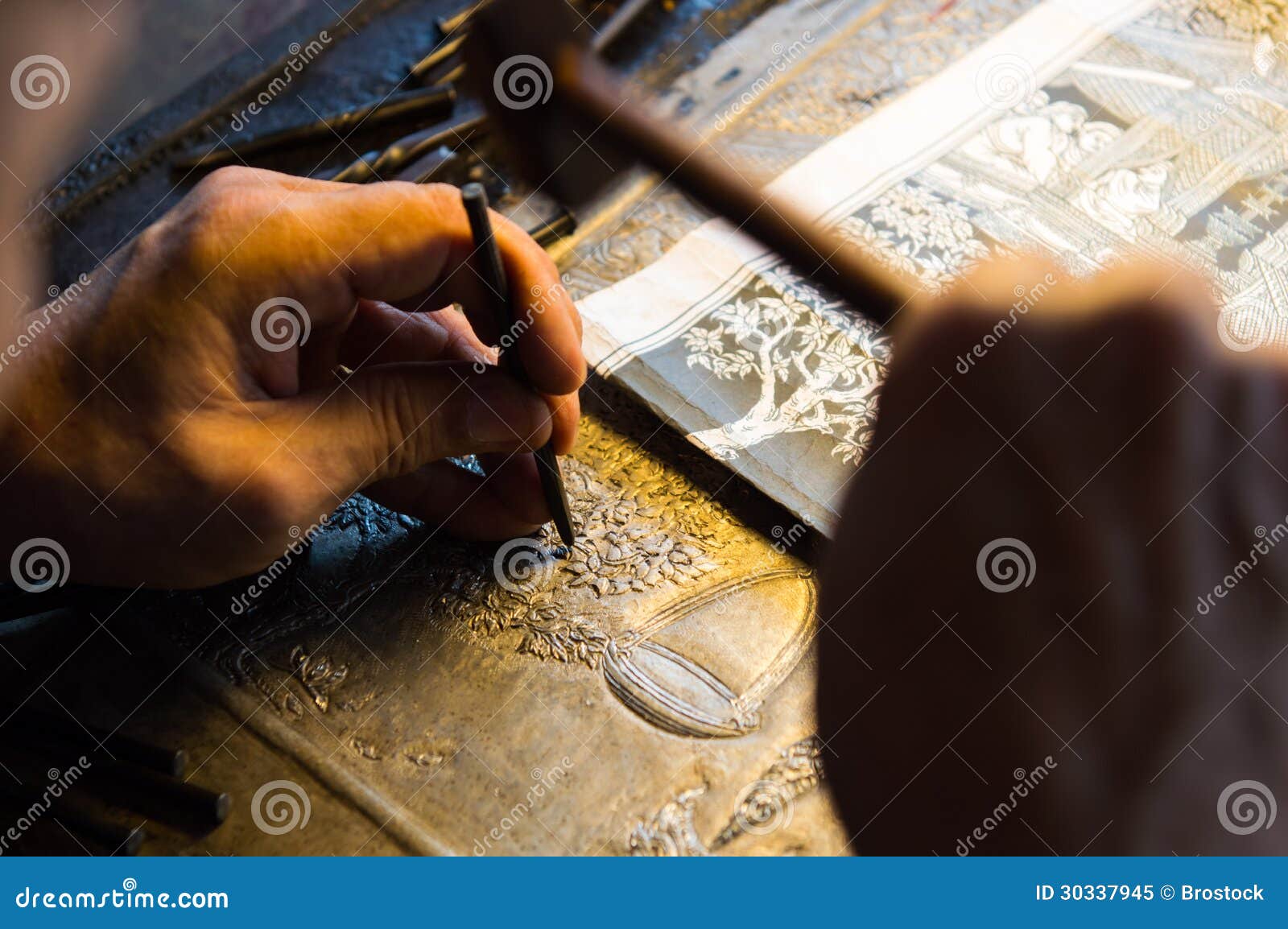 Silver Production stock image. Image of hammer, creative - 30337945