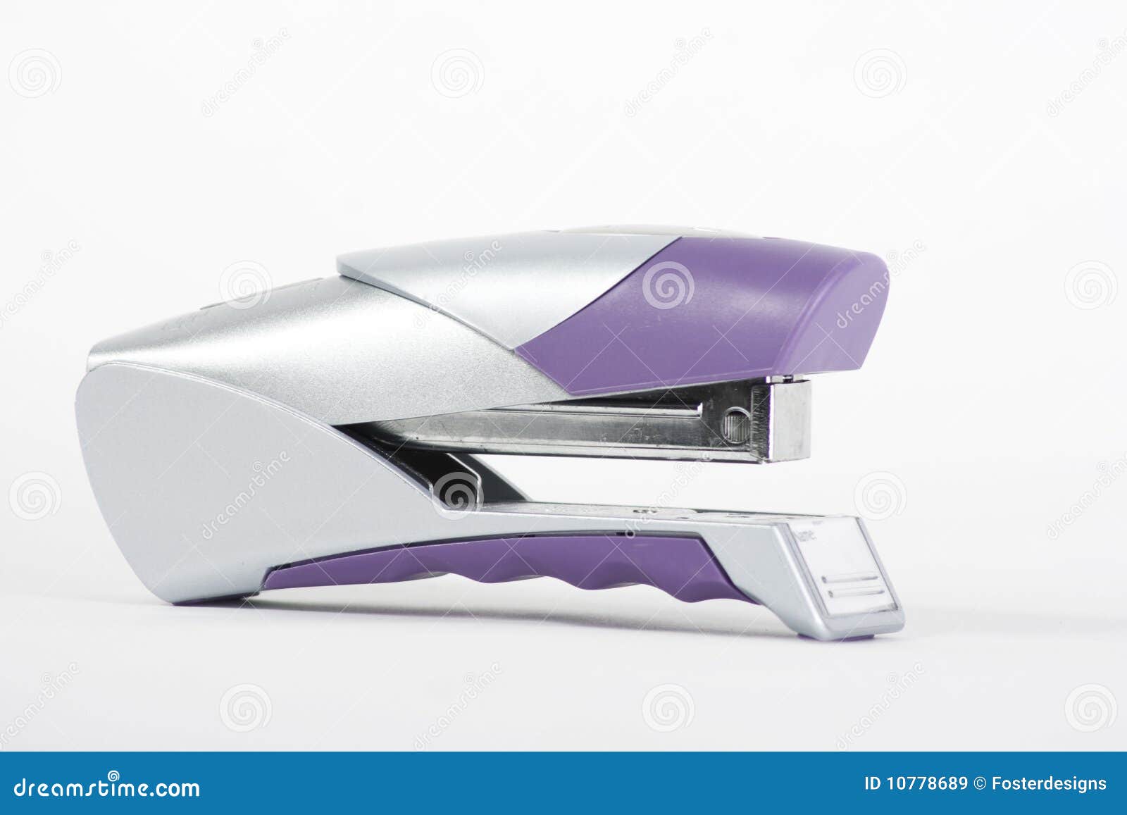 Silver/Purple Stapler stock image. Image of objects, tool - 10778689