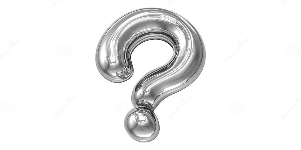 Silver Question Mark Icon Isolated on Transparent Background Stock ...