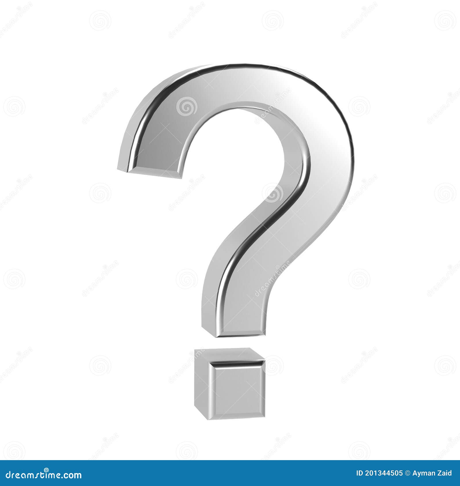 Silver Question Mark Isolated - Gray Text Symbol - 3d Stock ...