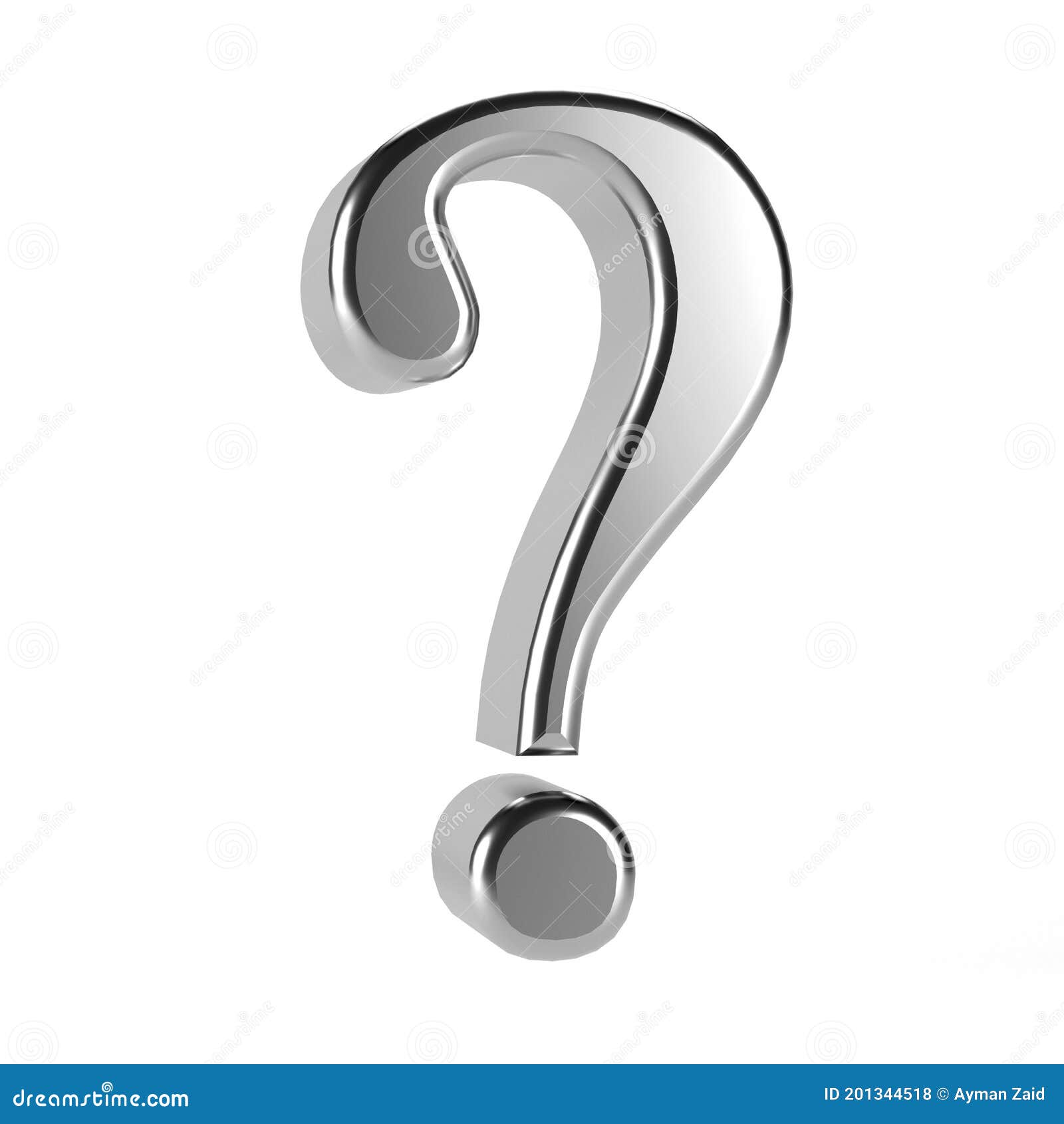 Silver Question Mark Isolated - Gray Text Symbol - 3d Stock ...