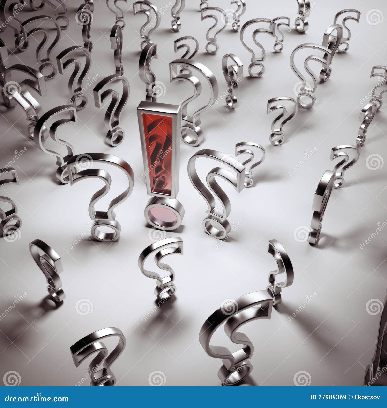 Silver Questions and Red Answer Stock Illustration - Illustration of ...