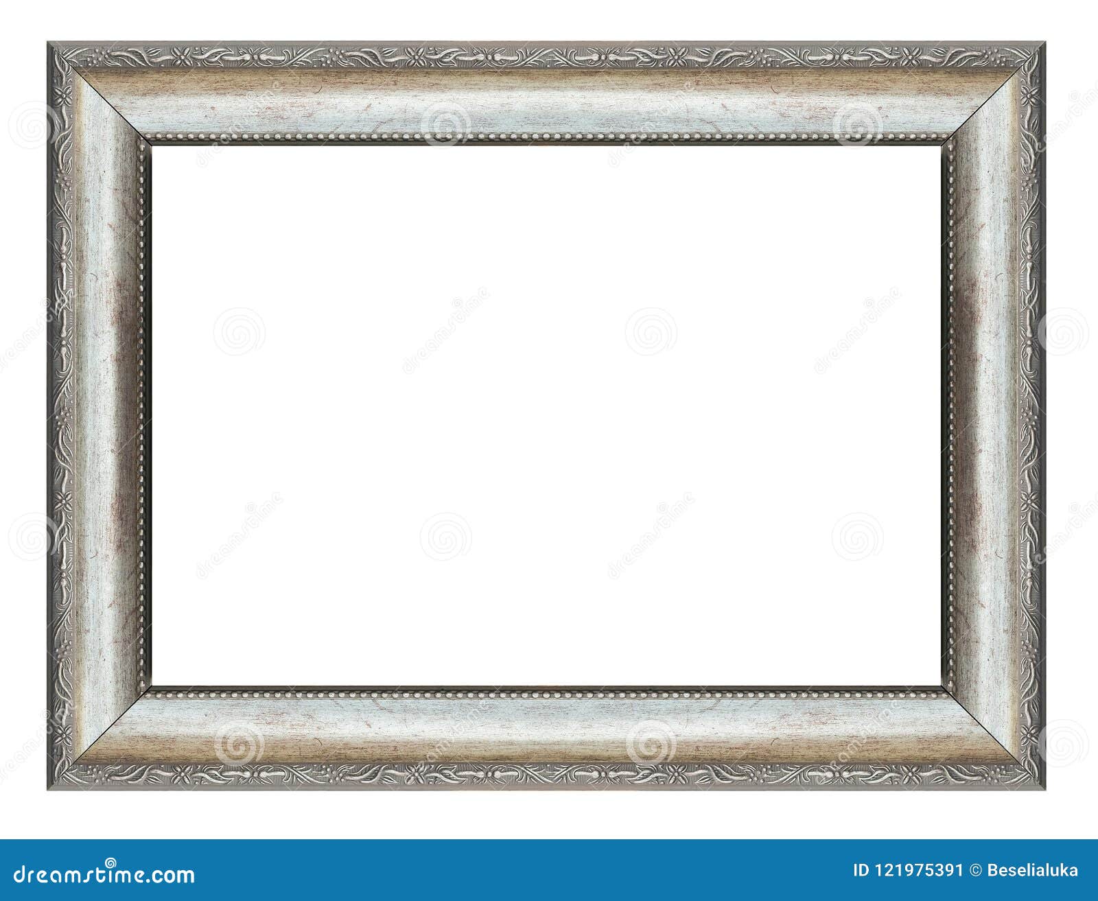 Silver rectangle frame stock image. Image of design - 121975391