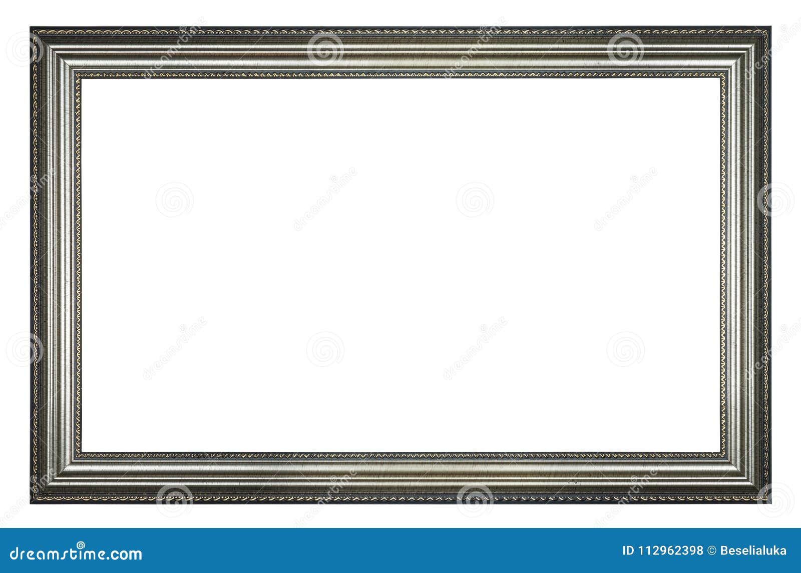 Silver rectangle frame stock photo. Image of ornamental - 112962398