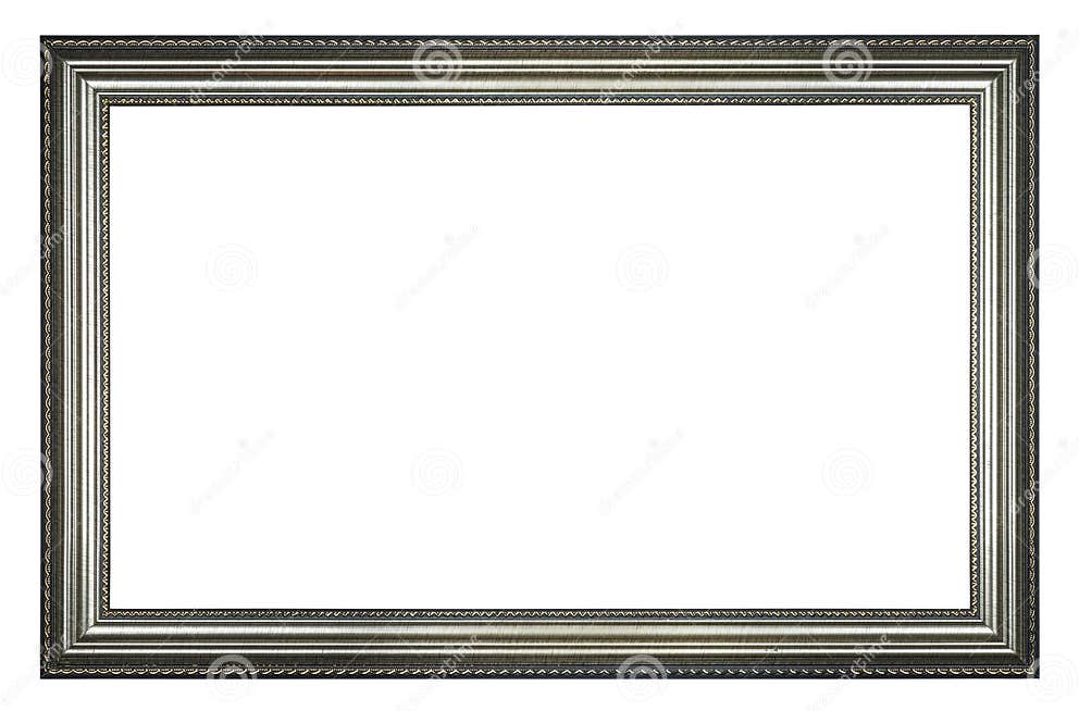 Silver rectangle frame stock photo. Image of ornamental - 112962398