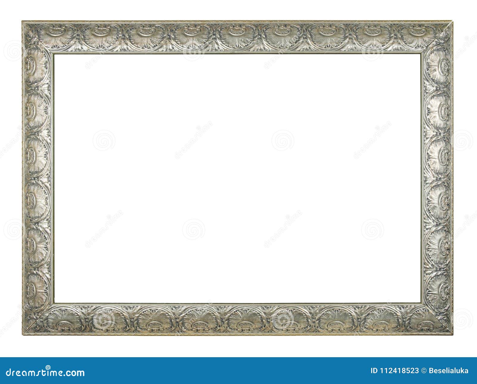Silver Rectangle Old Vintage Frame Stock Image - Image of gallery ...
