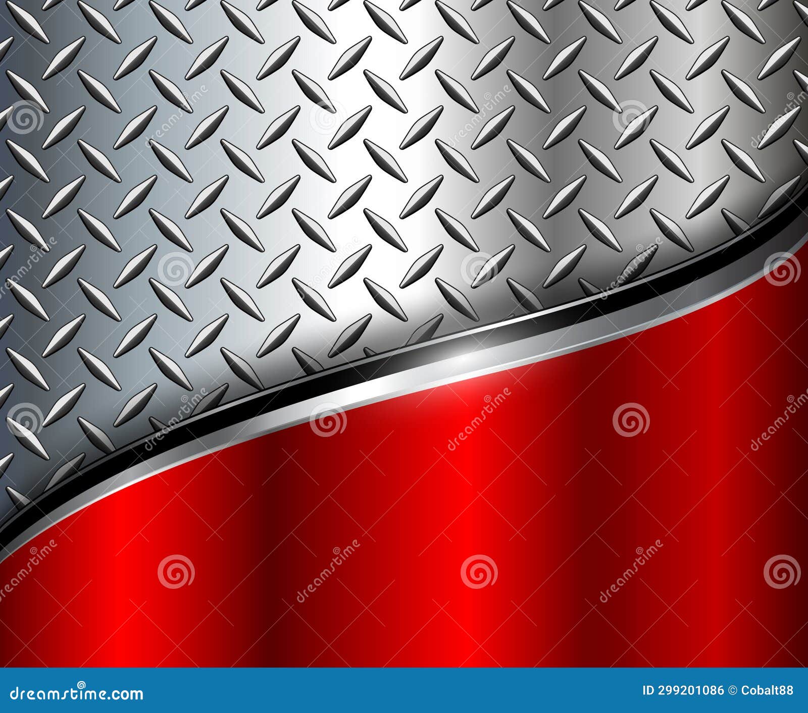 Silver Red Metal Background with Chrome Shiny Diamond Plate Pattern ...