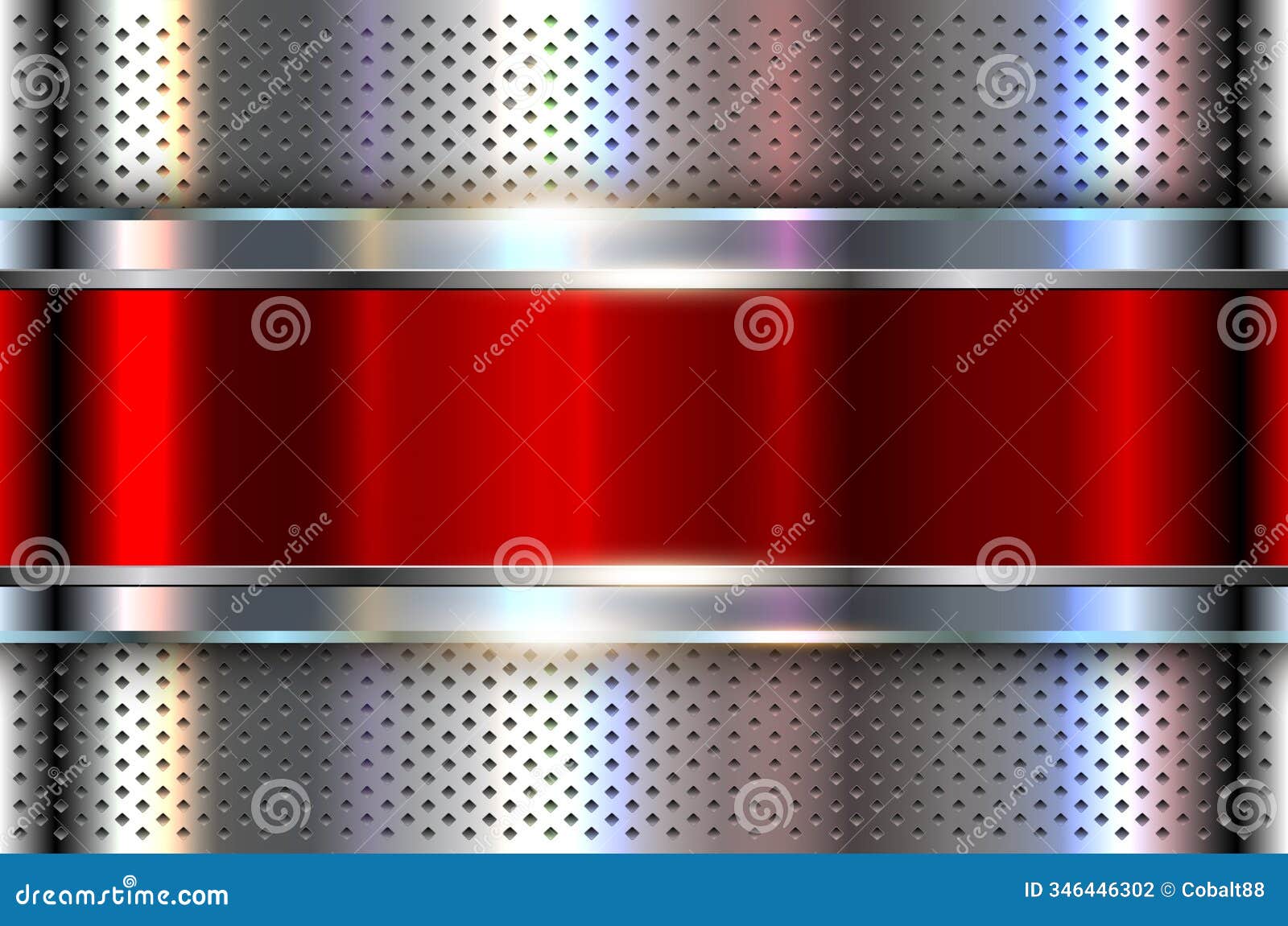 Silver Red Metal Background, Shiny Chrome Metallic Texture with Red ...